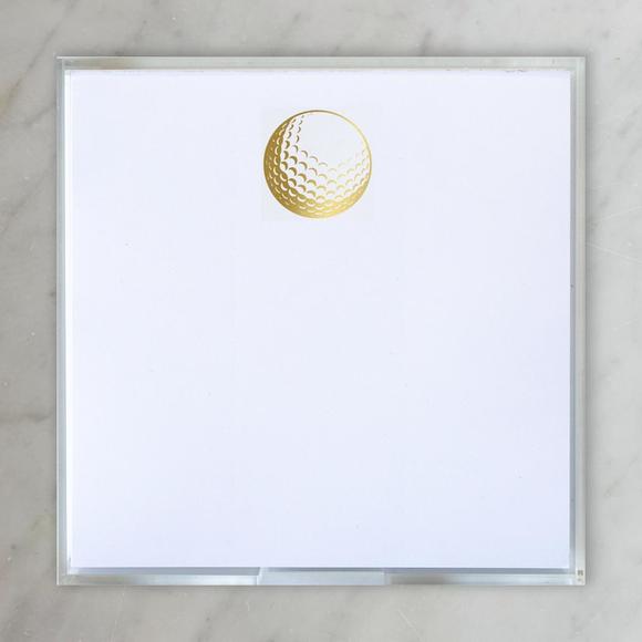 BLACK INK | Office | New Black Ink Paddie Gold Foil Golf Notepad Set In ...